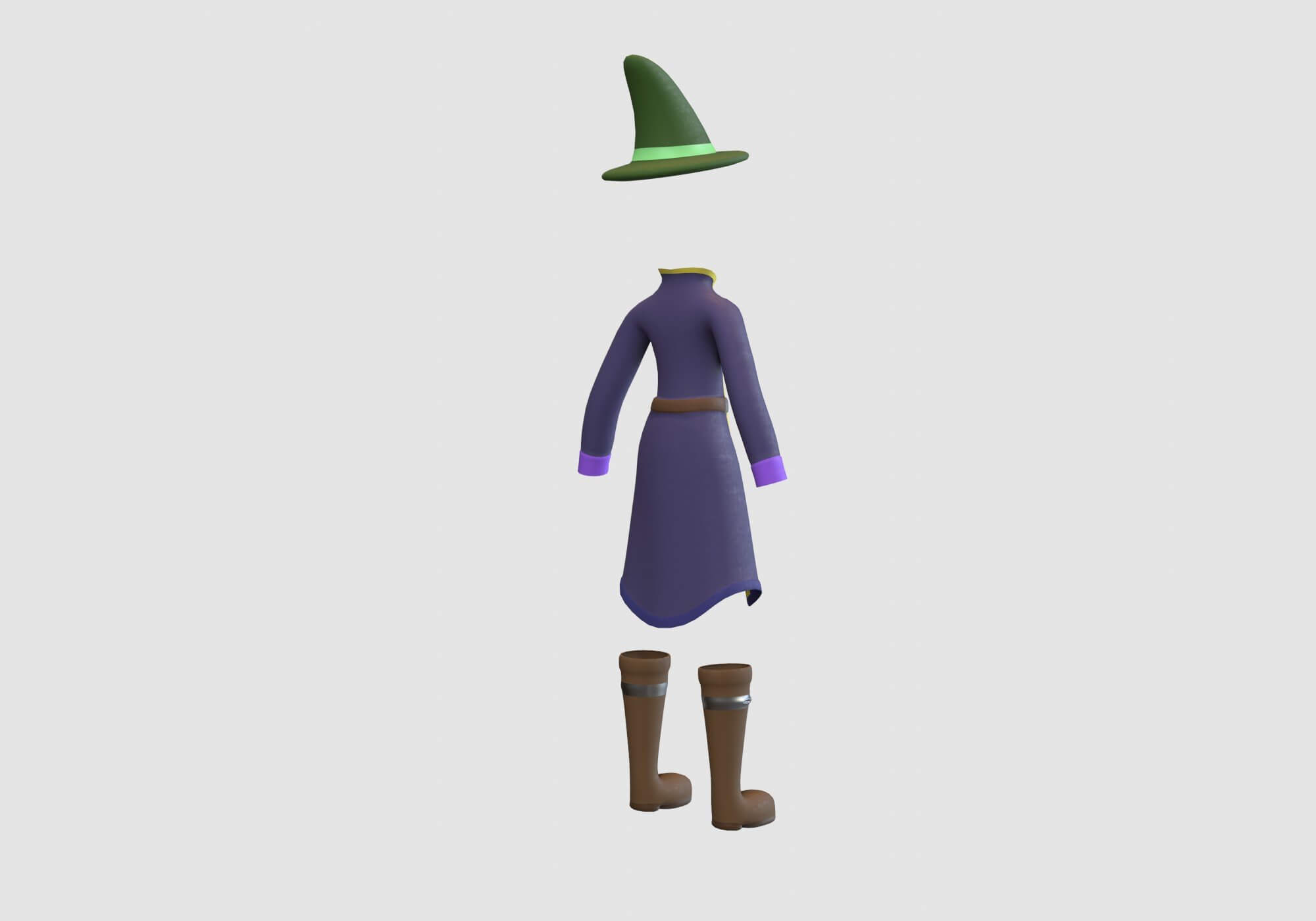 Cartoon Wizard Outfit - 3D Model by nickianimations