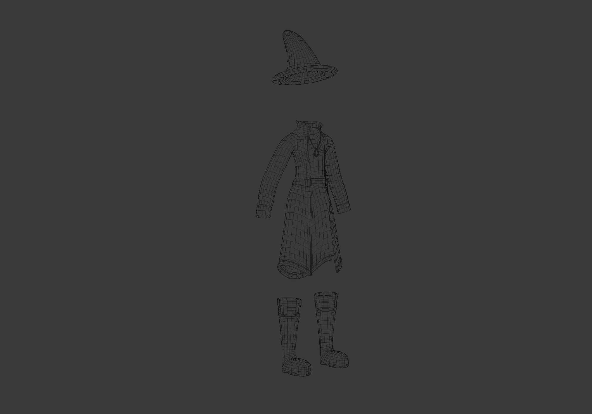 Cartoon Wizard Outfit - 3D Model by nickianimations