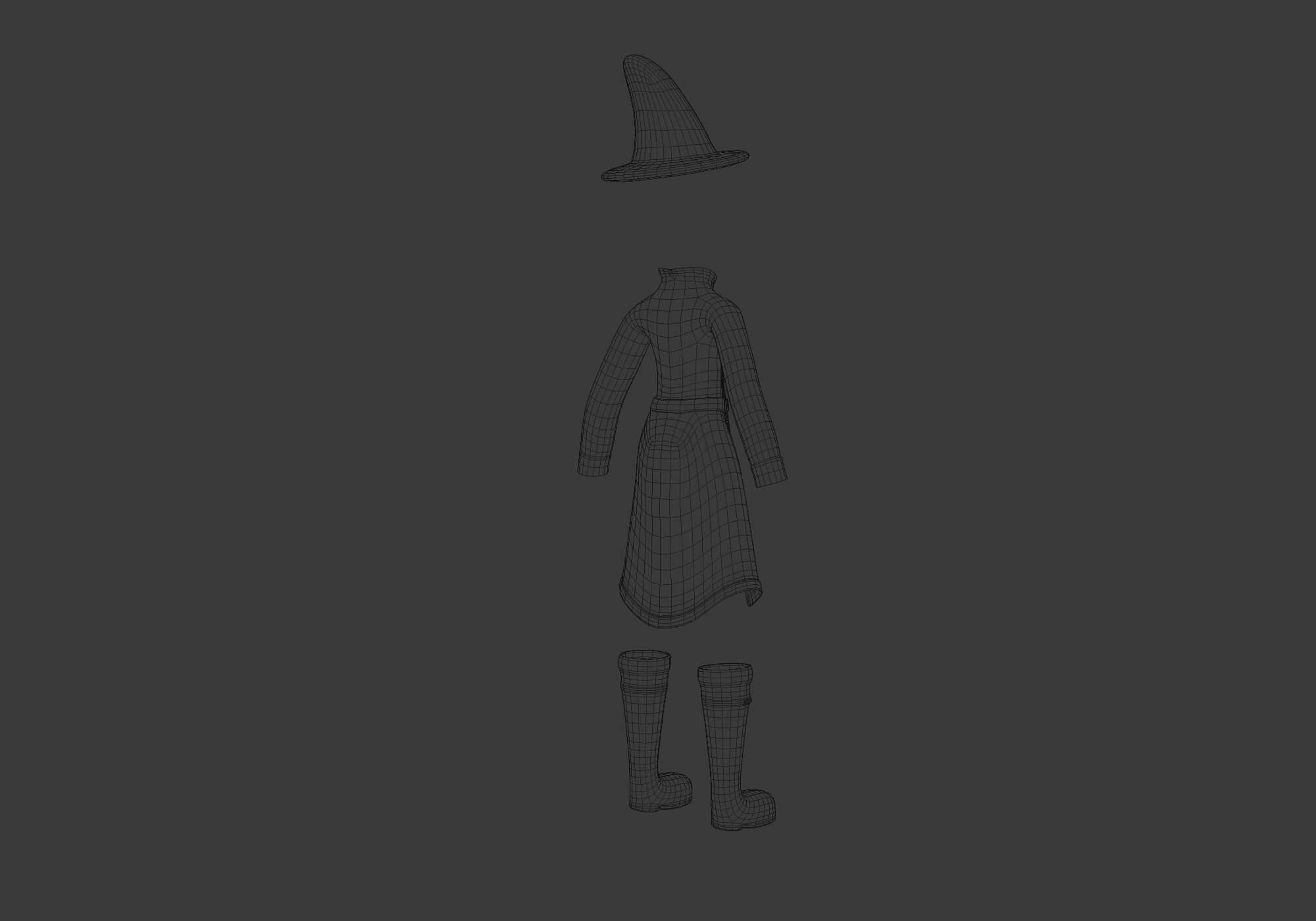 Cartoon Wizard Outfit - 3D Model by nickianimations