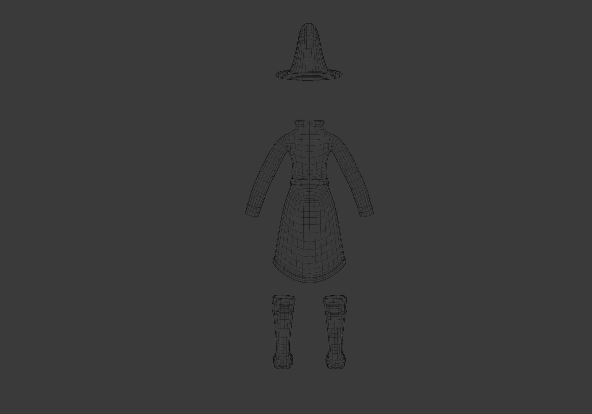 Cartoon Wizard Outfit - 3D Model by nickianimations