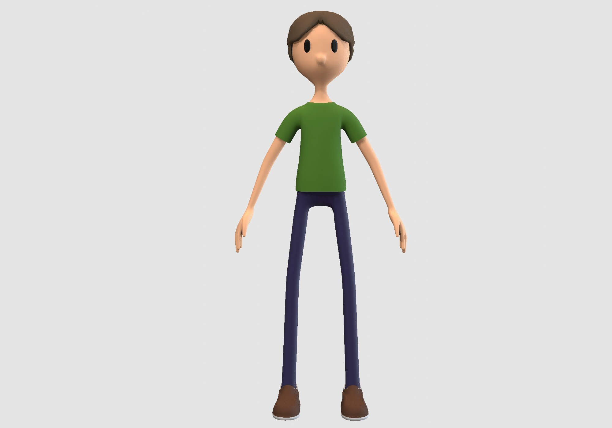 Casual Cartoon Man - 3D Model by nickianimations