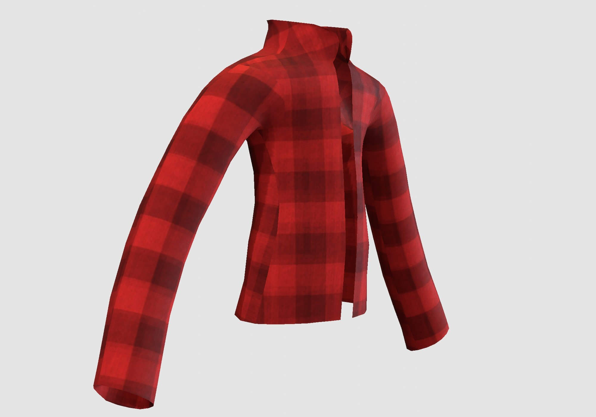 Checkered Cartoon Jacket - 3D Model by nickianimations