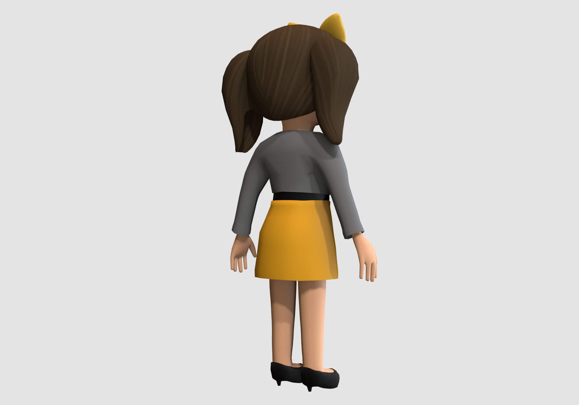 Chic Cartoon Girl - 3D Model by nickianimations
