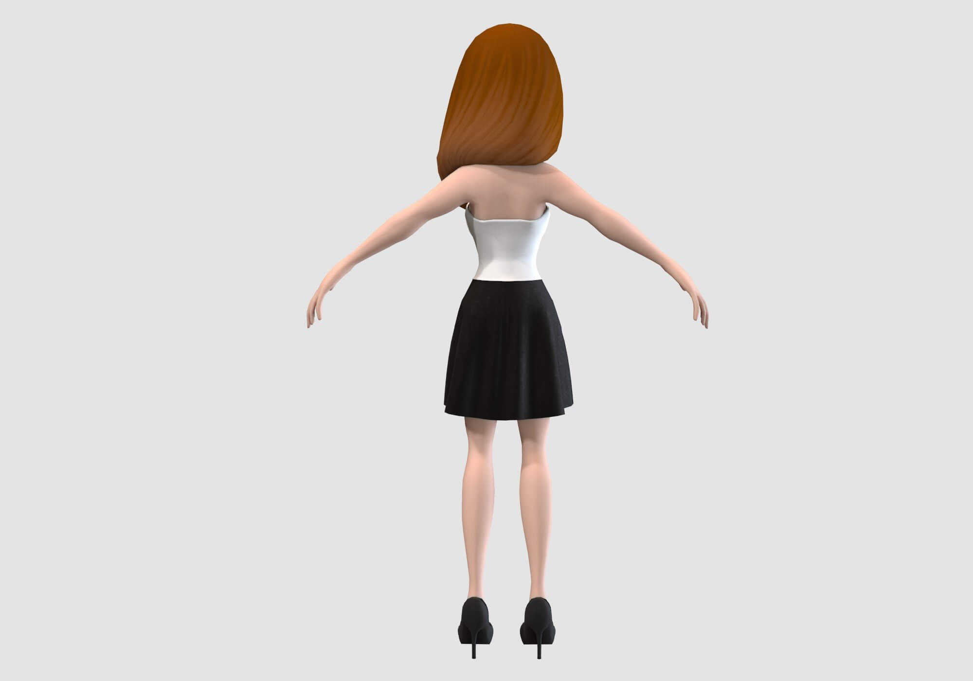 Chic Cartoon Girl - 3D Model by nickianimations