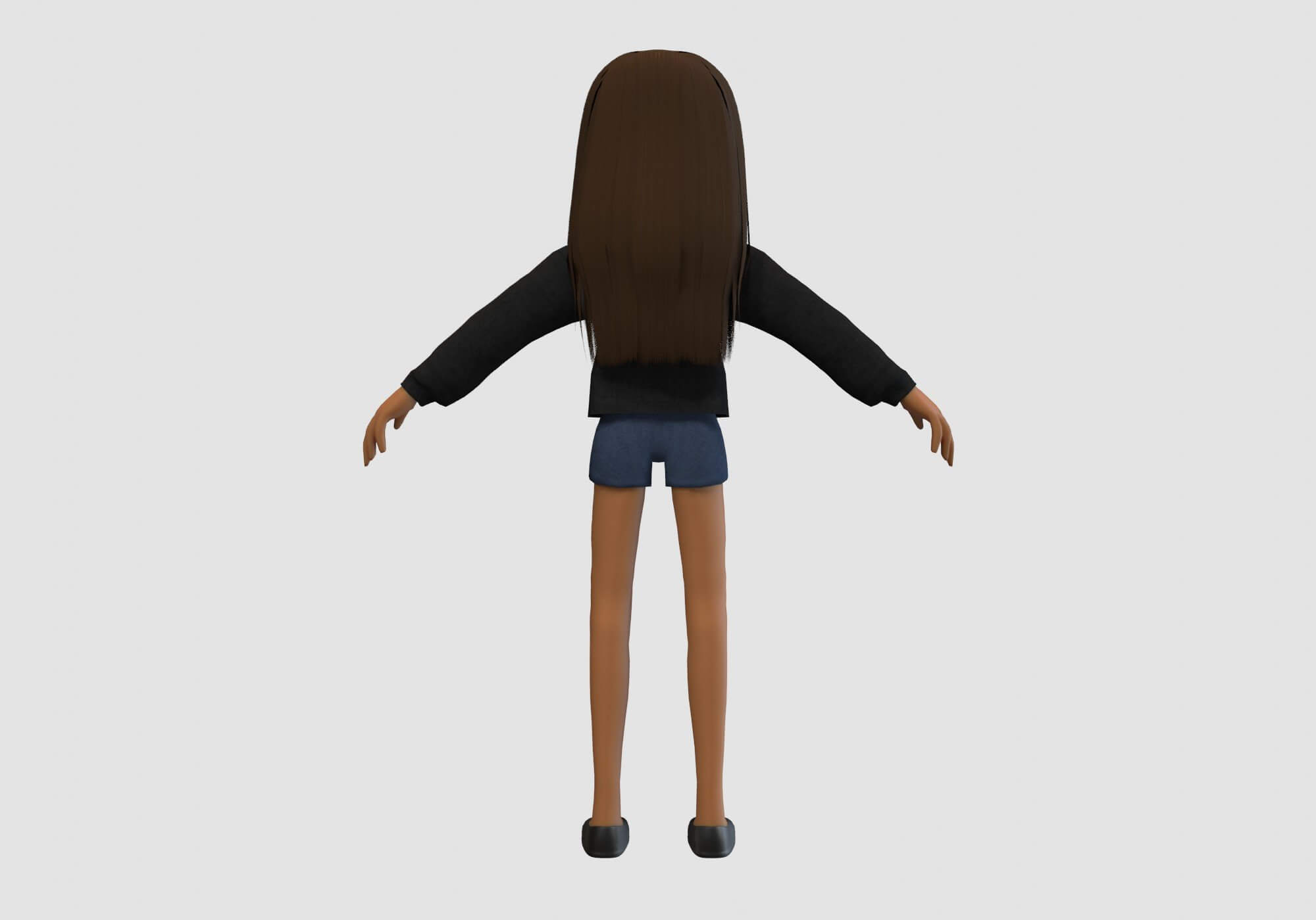 Chic Cartoon Girl - 3D Model by nickianimations