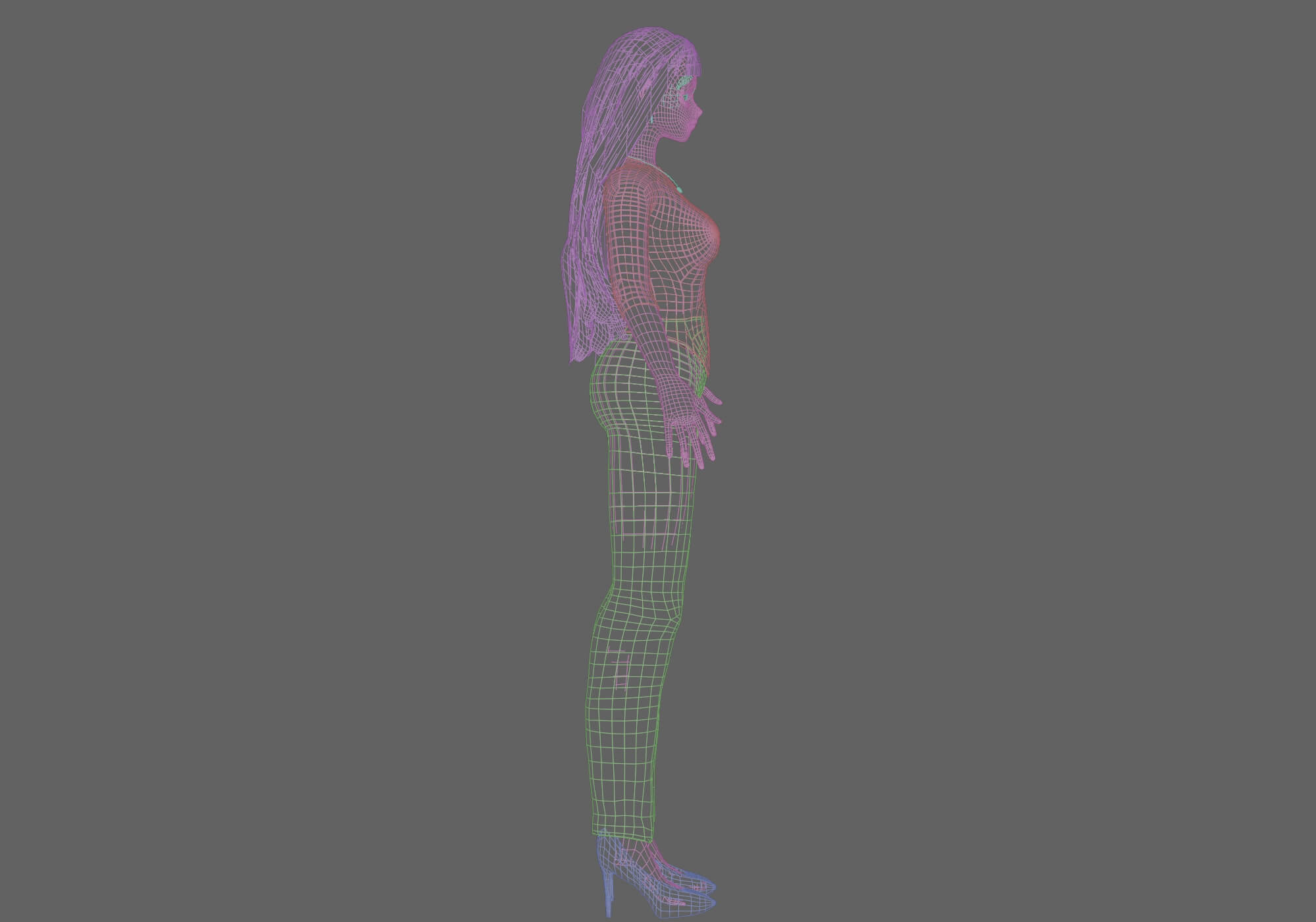 Classic Basic Girl V31860 - 3D Model by nickianimations