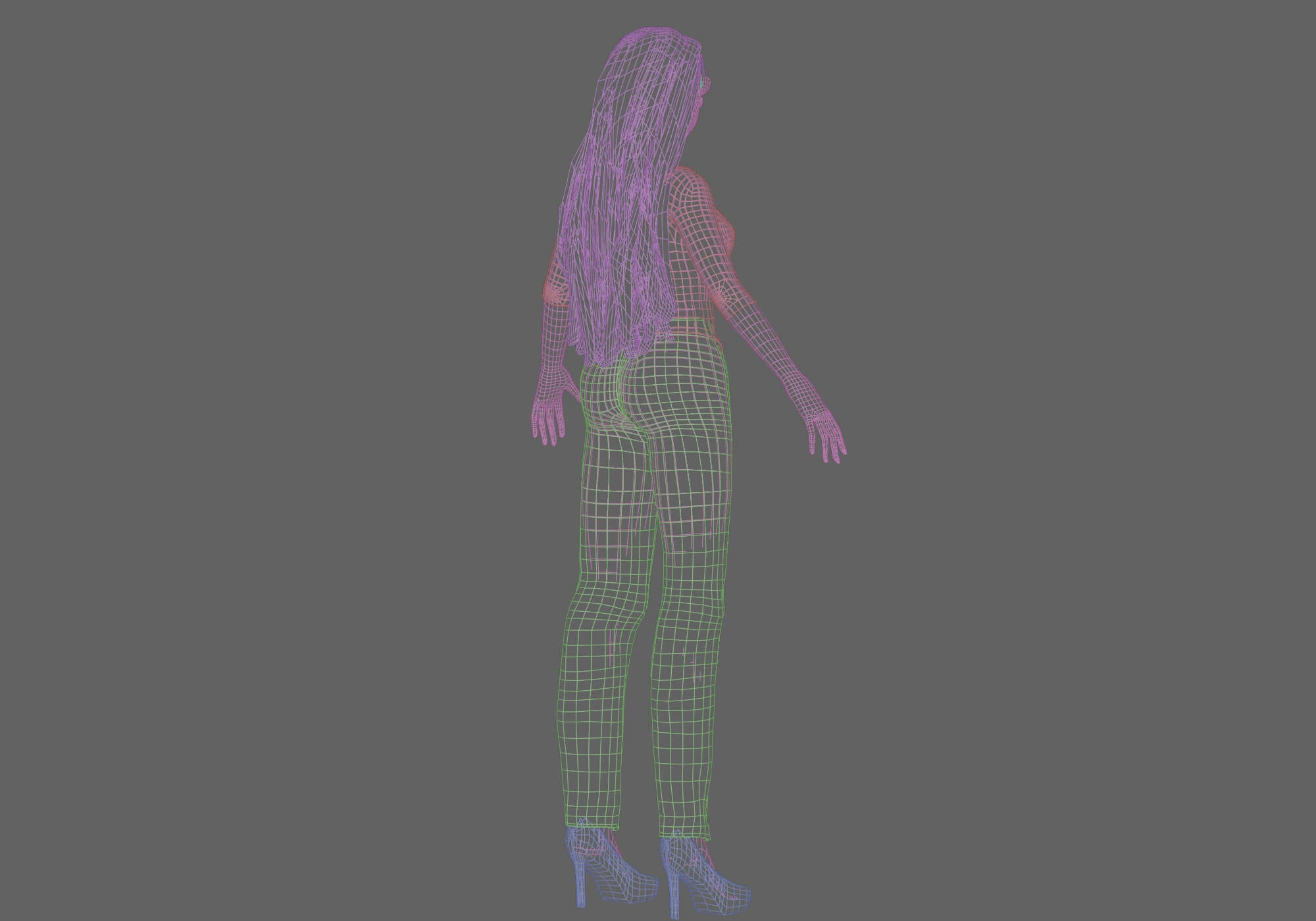 Classic Basic Girl V31860 - 3D Model by nickianimations