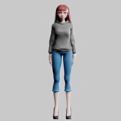Classic Basic Woman V33002 - 3D Model by nickianimations