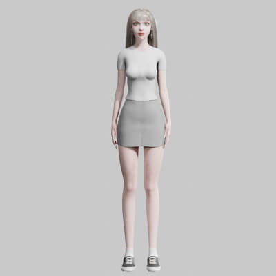 Classic Basic Woman V34758 - 3D Model by nickianimations