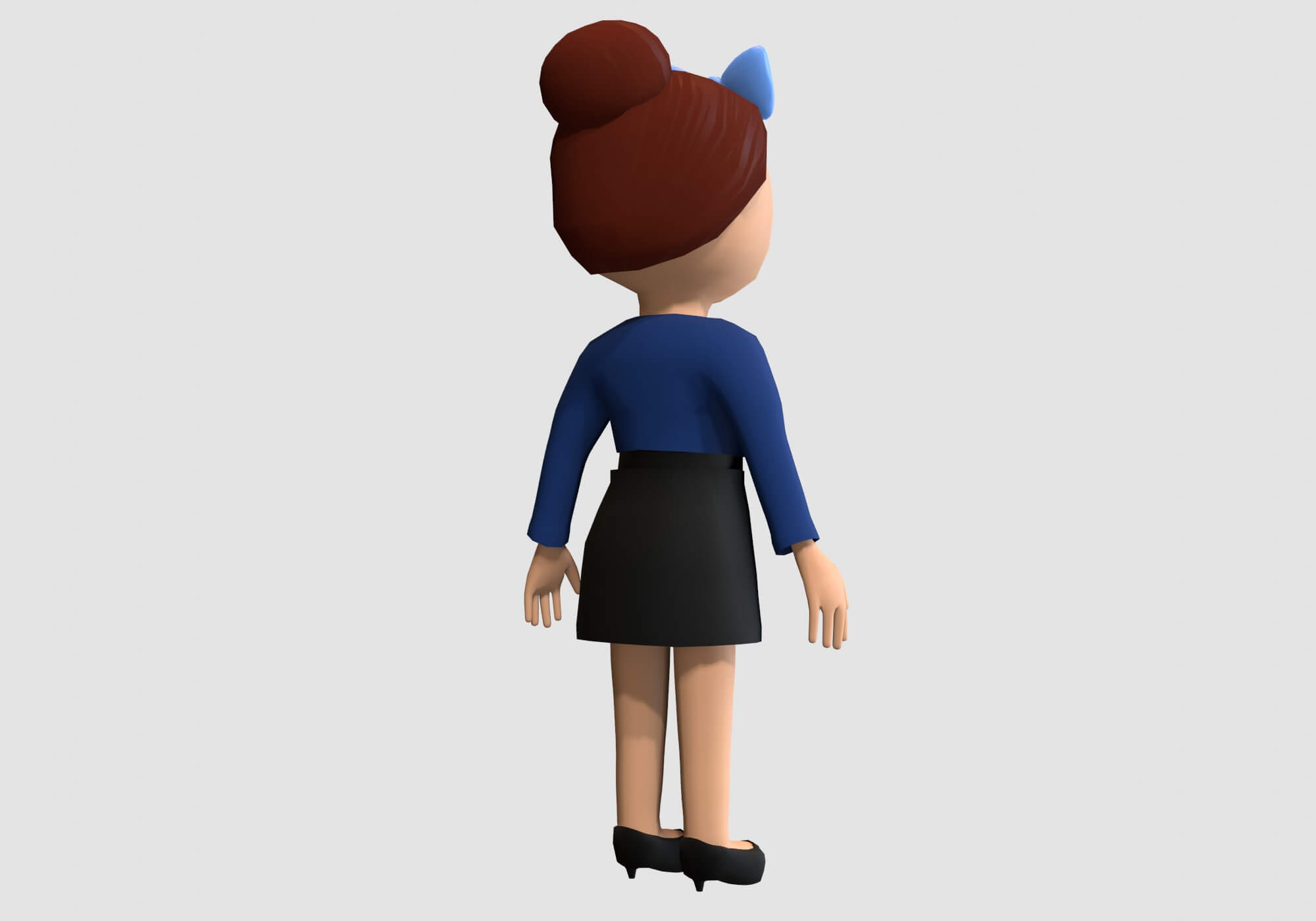 Classic Cartoon Girl - 3D Model by nickianimations