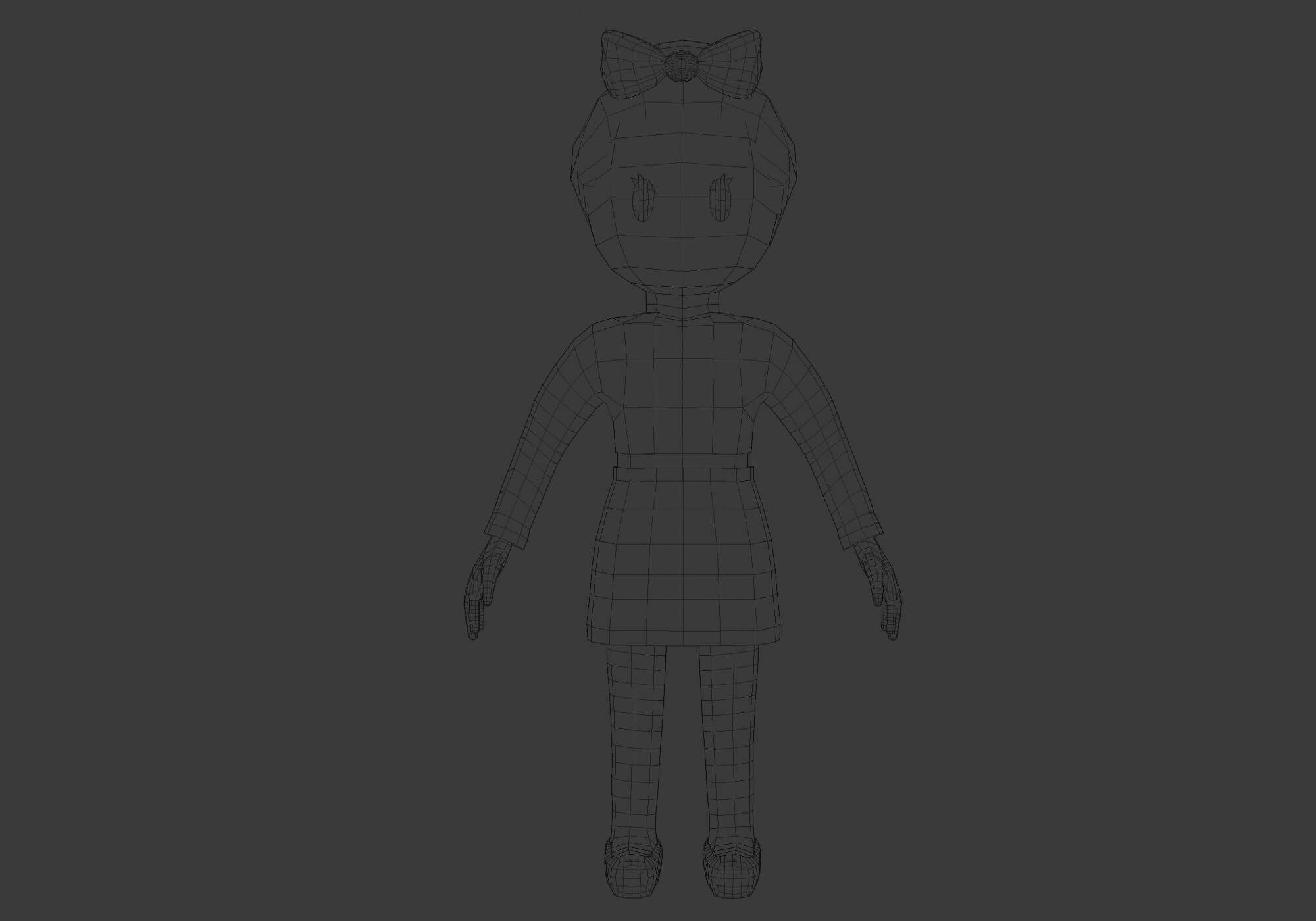 Classic Cartoon Girl - 3D Model by nickianimations