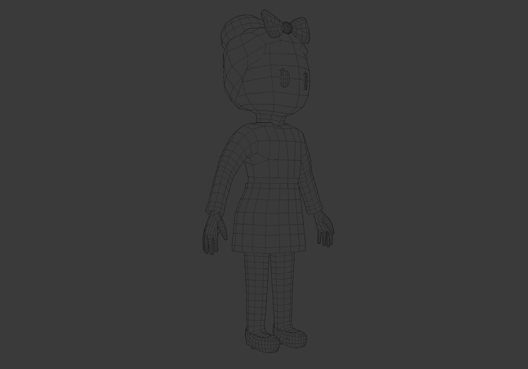 Classic Cartoon Girl - 3D Model by nickianimations