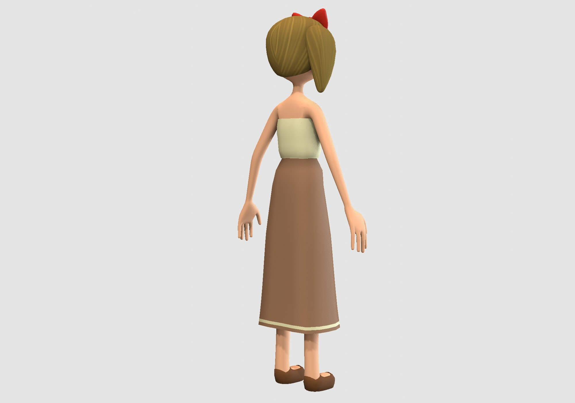 Classic Cartoon Girl - 3D Model by nickianimations