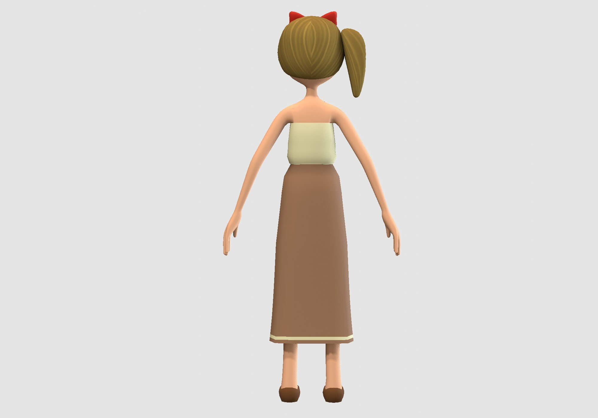 Classic Cartoon Girl - 3D Model by nickianimations