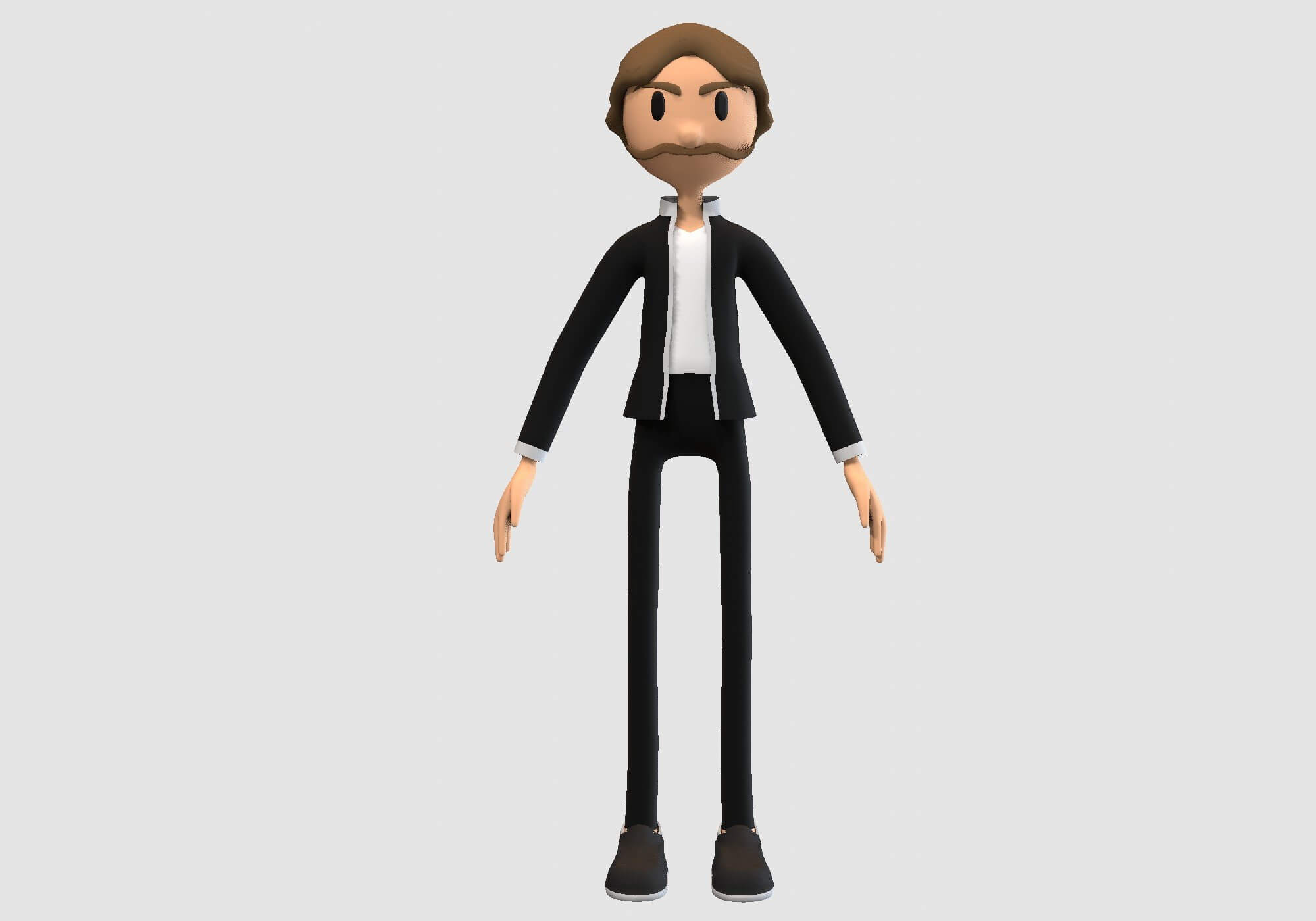 Classic Cartoon Man - 3D Model by nickianimations