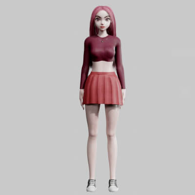Classic Pretty Woman V33321 - 3D Model by nickianimations