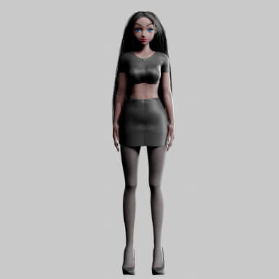 Classic Pretty Woman V33342 - 3D Model by nickianimations