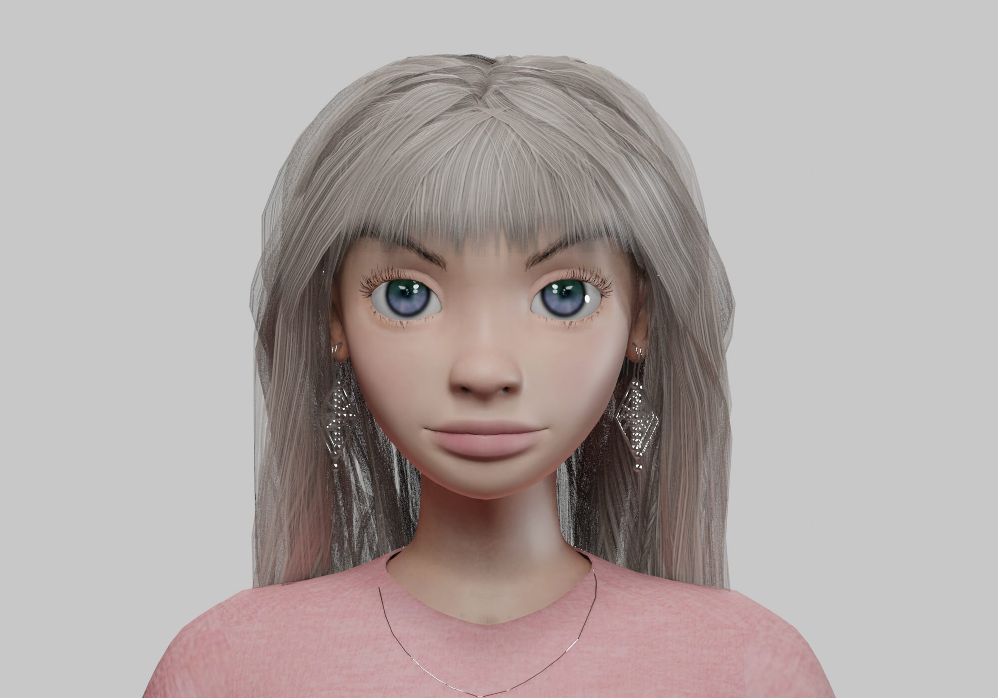 Classic Young Girl V35956 - 3D Model by nickianimations