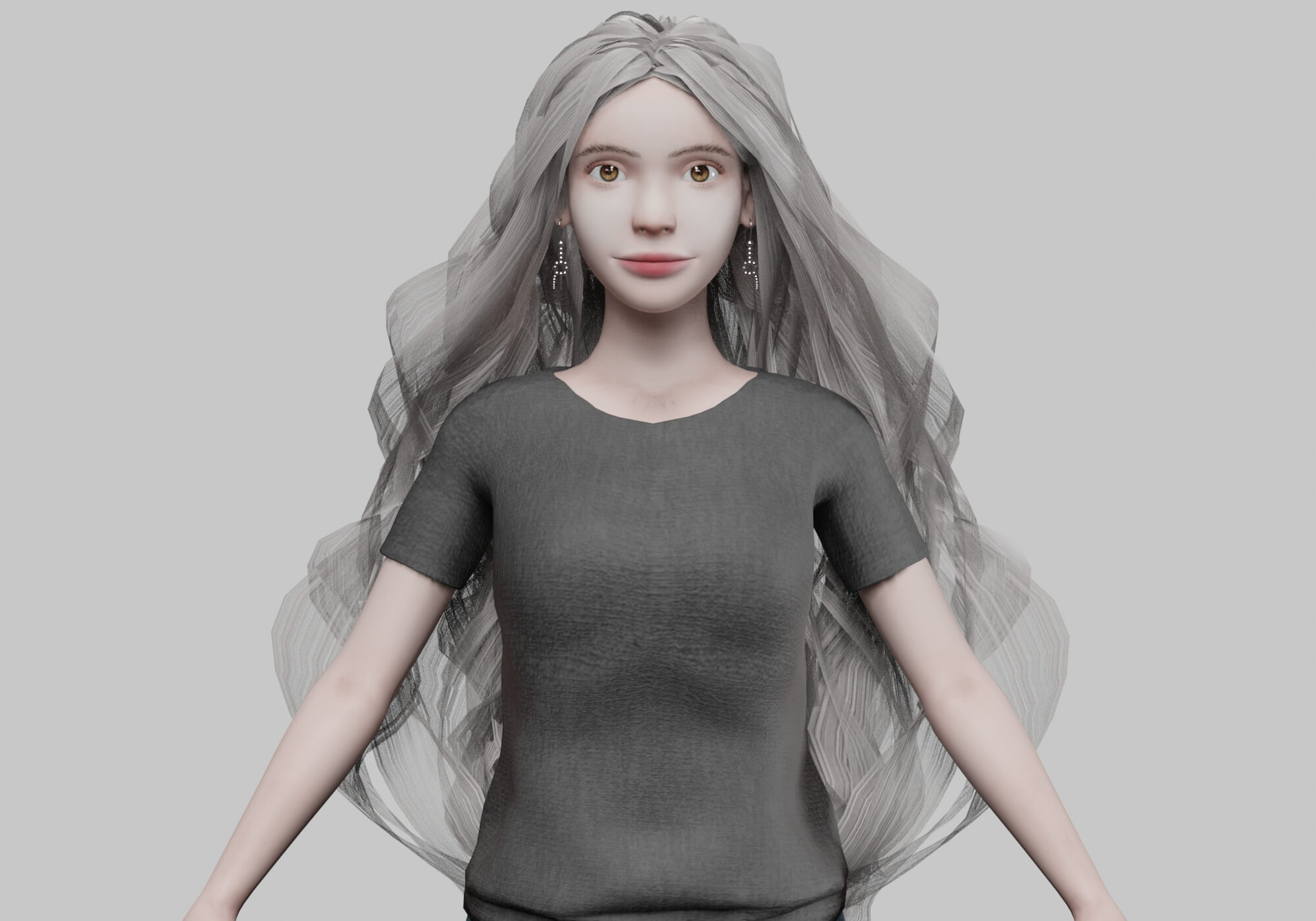Classic Young Woman V43125 - 3D Model by nickianimations