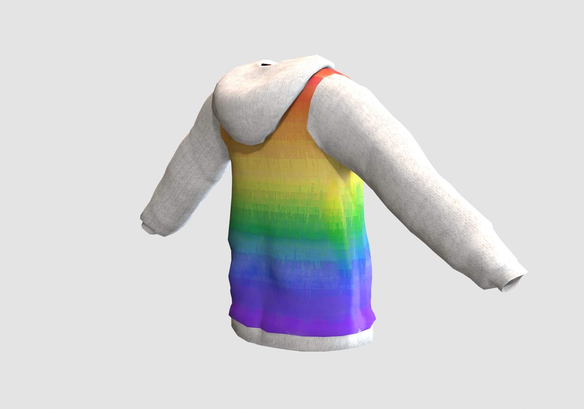 Colorful Rainbow Hoodie - 3D Model by nickianimations