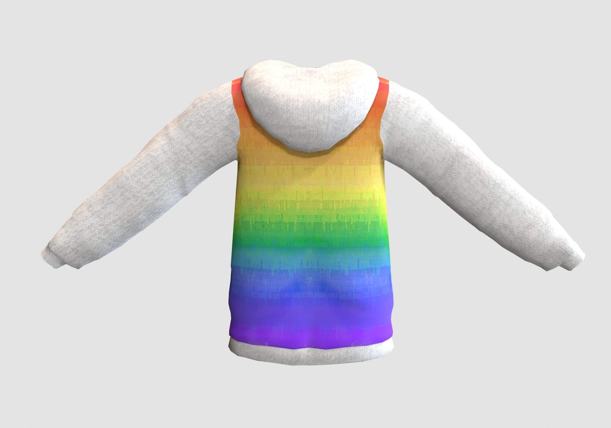 Colorful Rainbow Hoodie - 3D Model by nickianimations