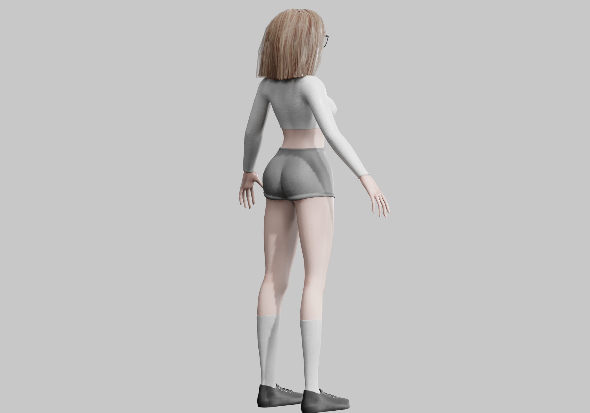 Cool Anime Girl V30311 3d Model By Nickianimations