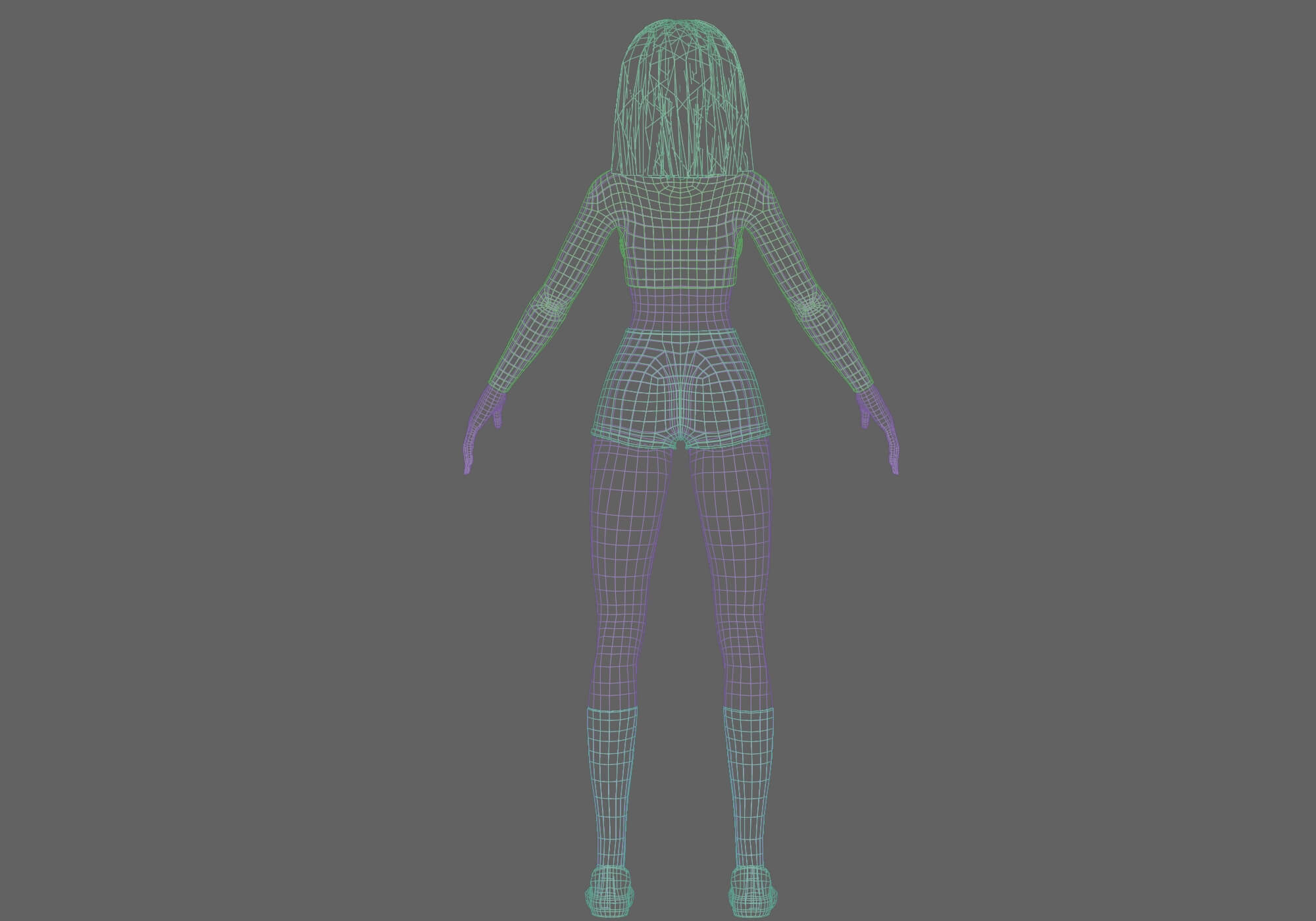 Cool Anime Girl V30311 - 3D Model by nickianimations