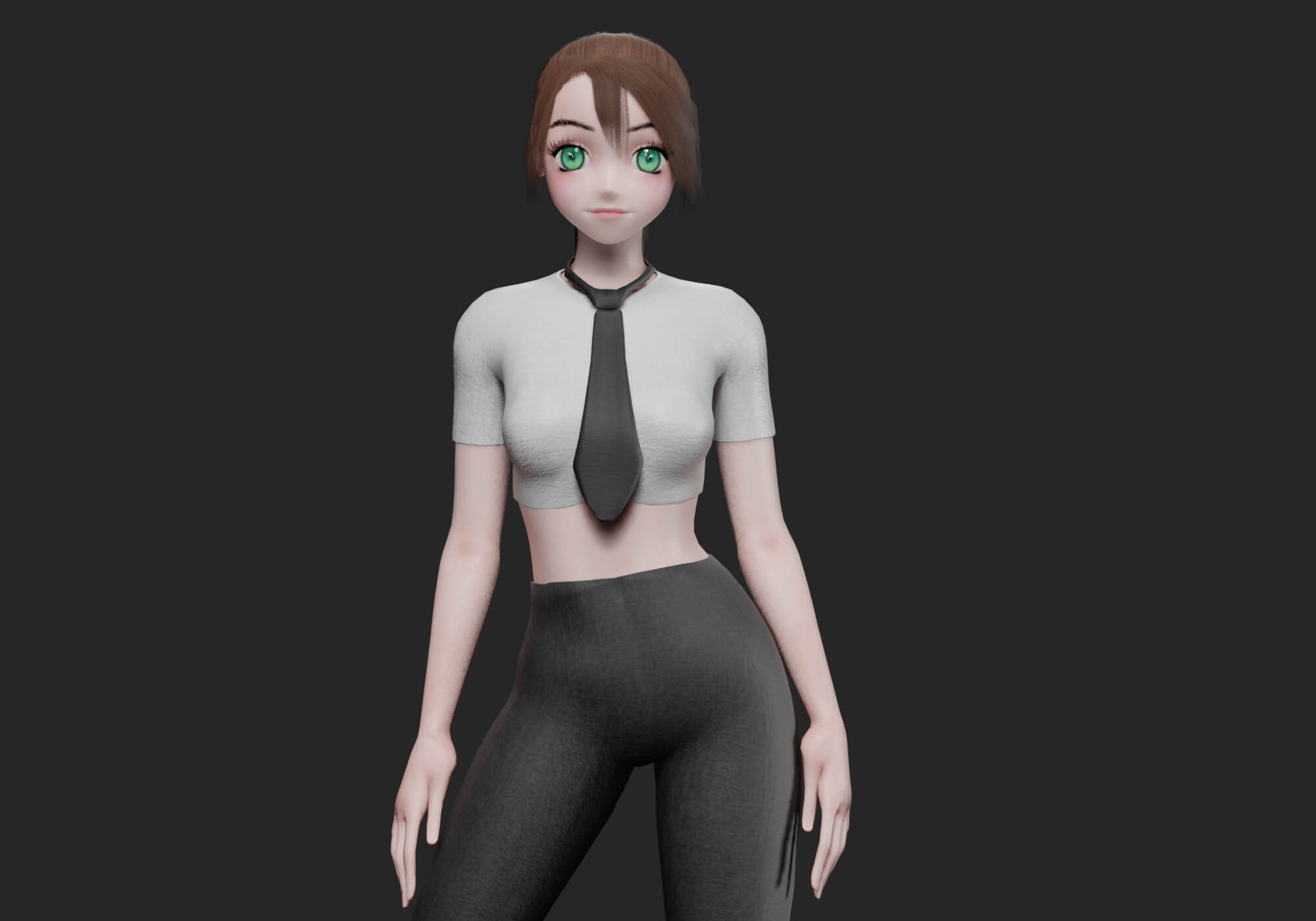 Cool Basic Girl V20601 - 3D Model by nickianimations