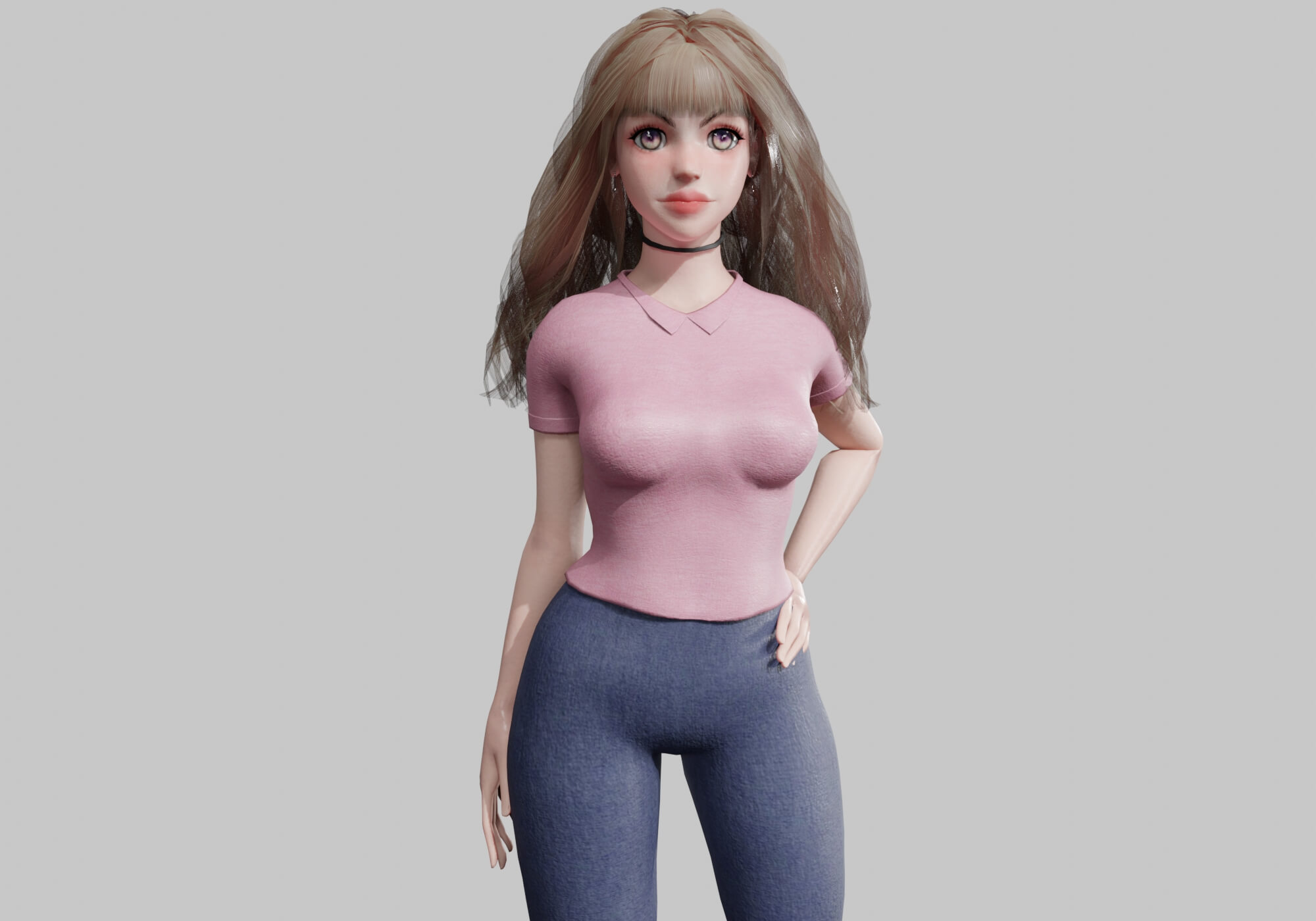 Cool Basic Woman V35794 - 3D Model by nickianimations