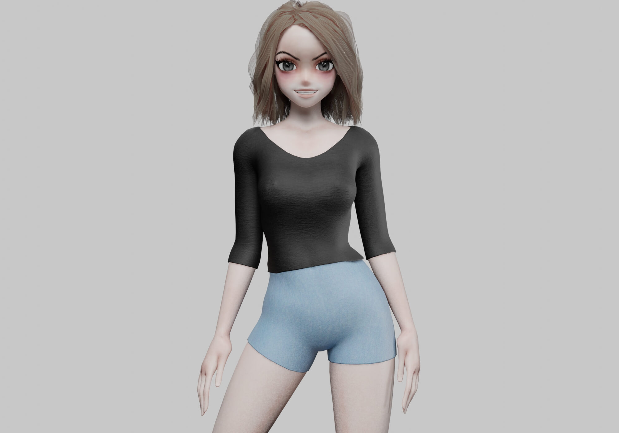 Cool Cute Girl V31403 - 3D Model by nickianimations
