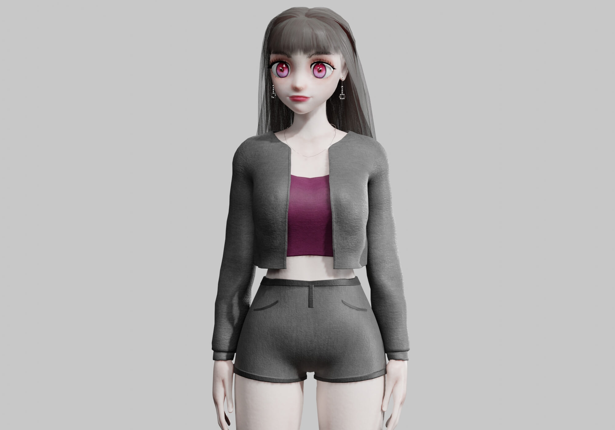 Cool Cute Girl V36141 - 3D Model by nickianimations