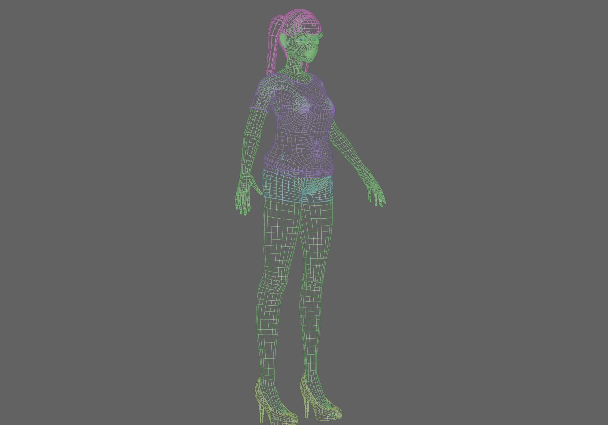 Cool Cute Woman V20182 - 3D Model by nickianimations