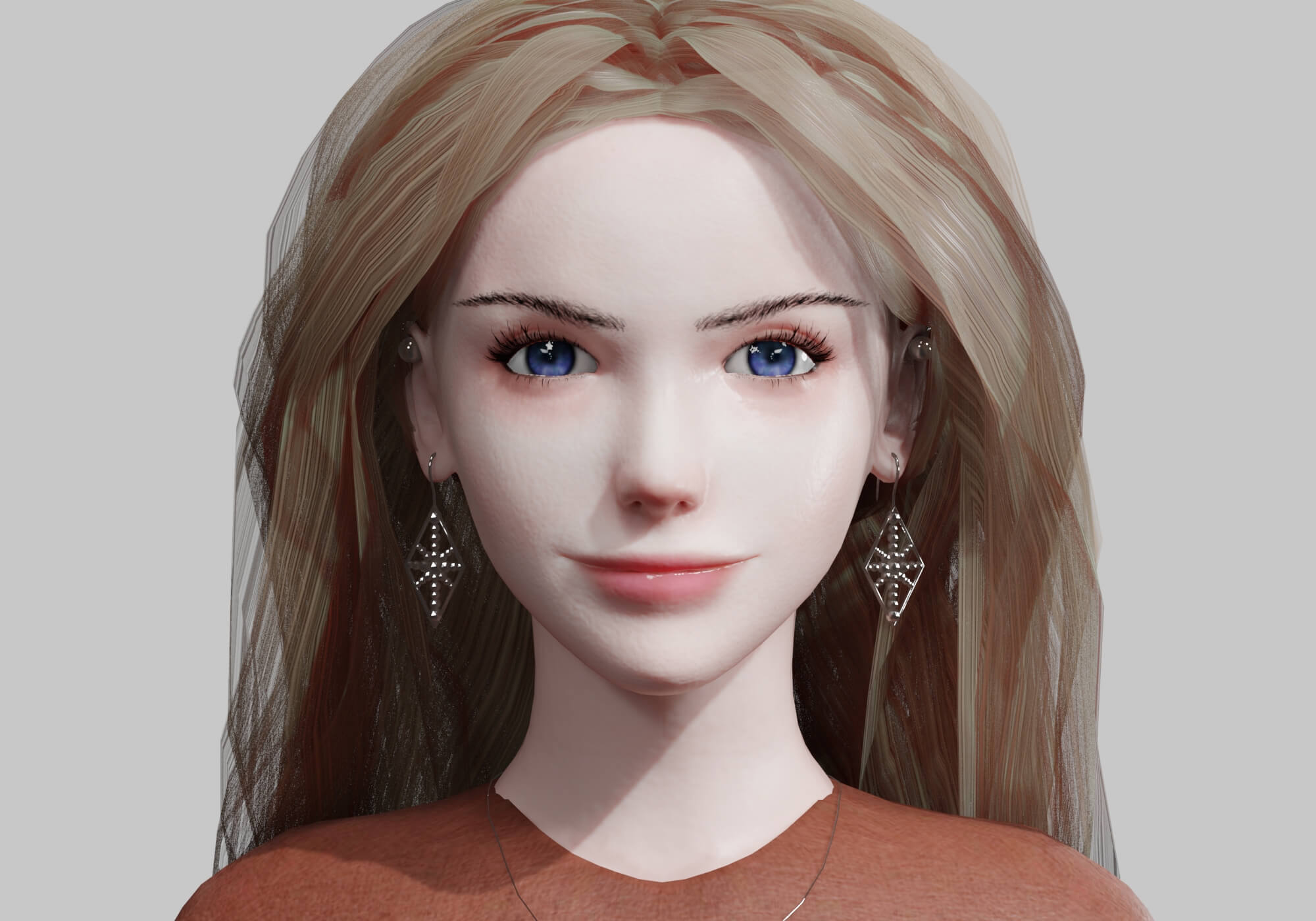 Cool Cute Woman V31225 - 3D Model by nickianimations