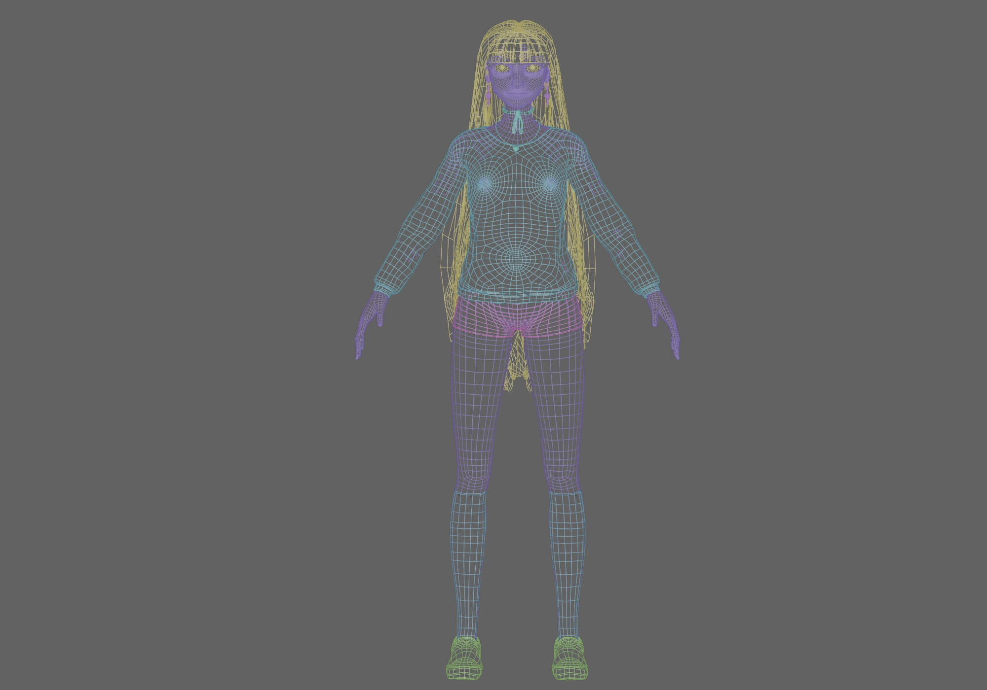 Cool Cute Woman V34297 - 3D Model by nickianimations
