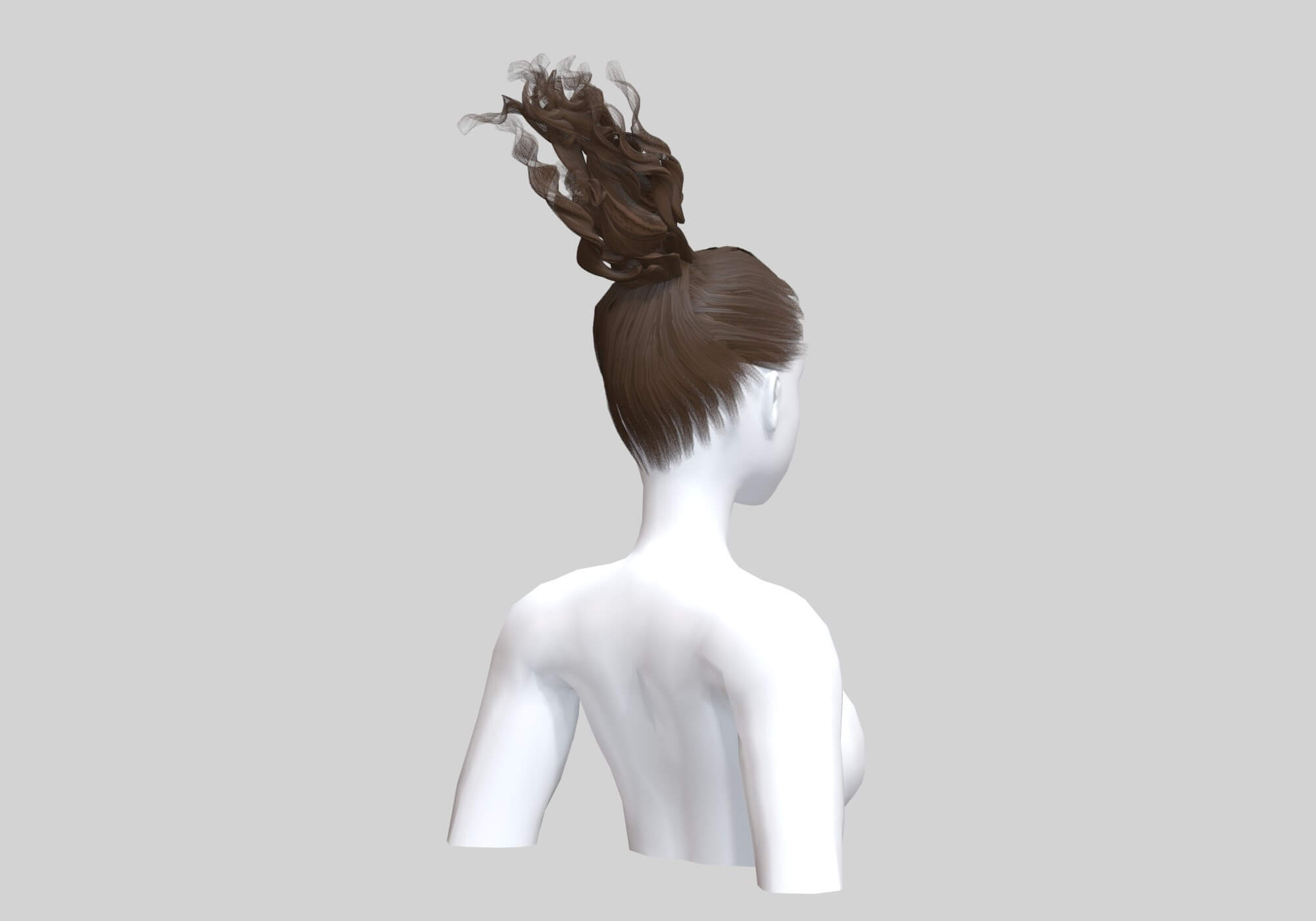 Curly Up Hairstyle V22434 - 3D Model by nickianimations