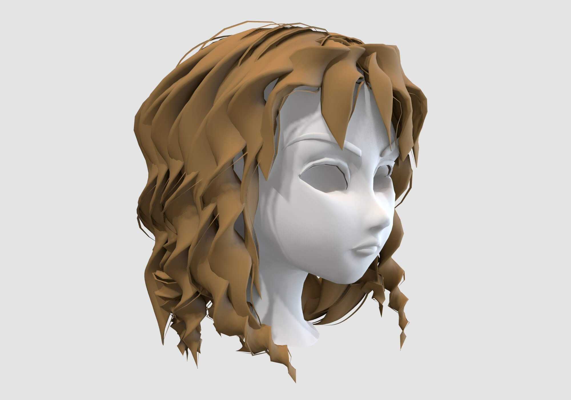 Curly Wavy Hairstyle - 3D Model by nickianimations