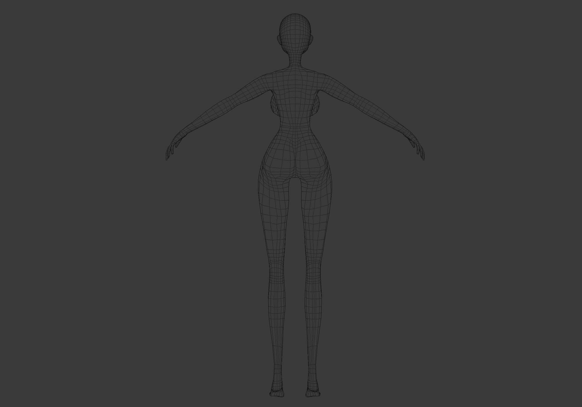 Curvy Female Body - 3D Model by nickianimations