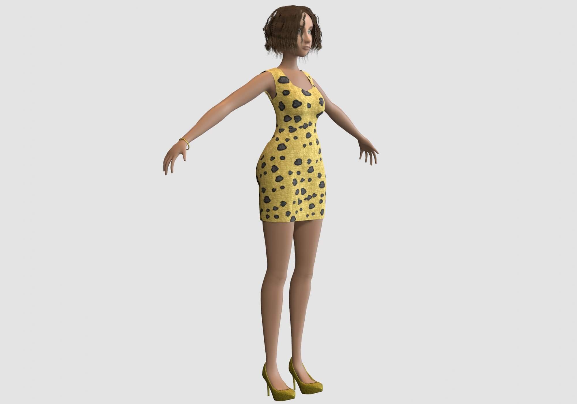 Curvy Woman - 3D Model by nickianimations