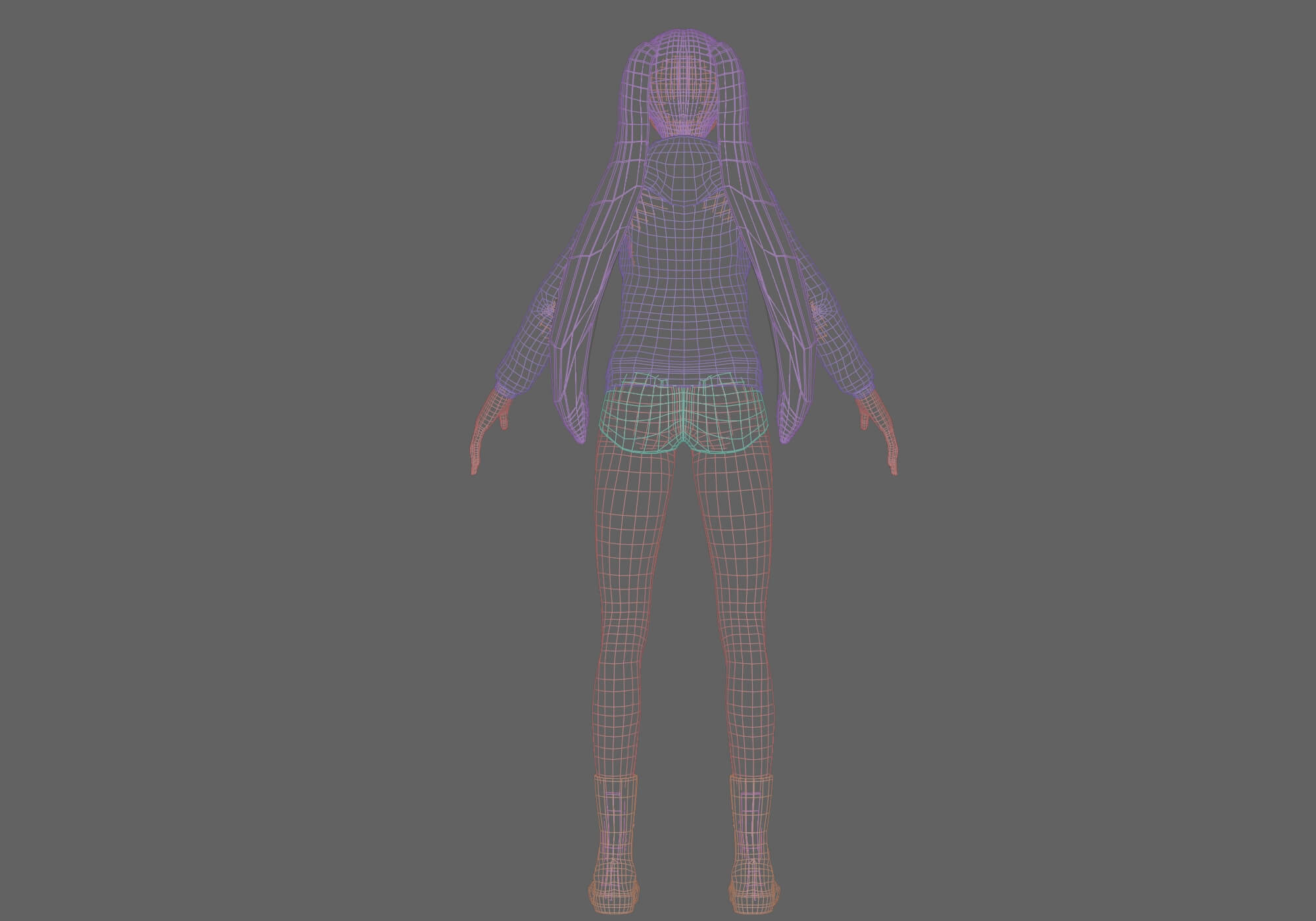 Cute Anime Girl V28256 - 3D Model by nickianimations