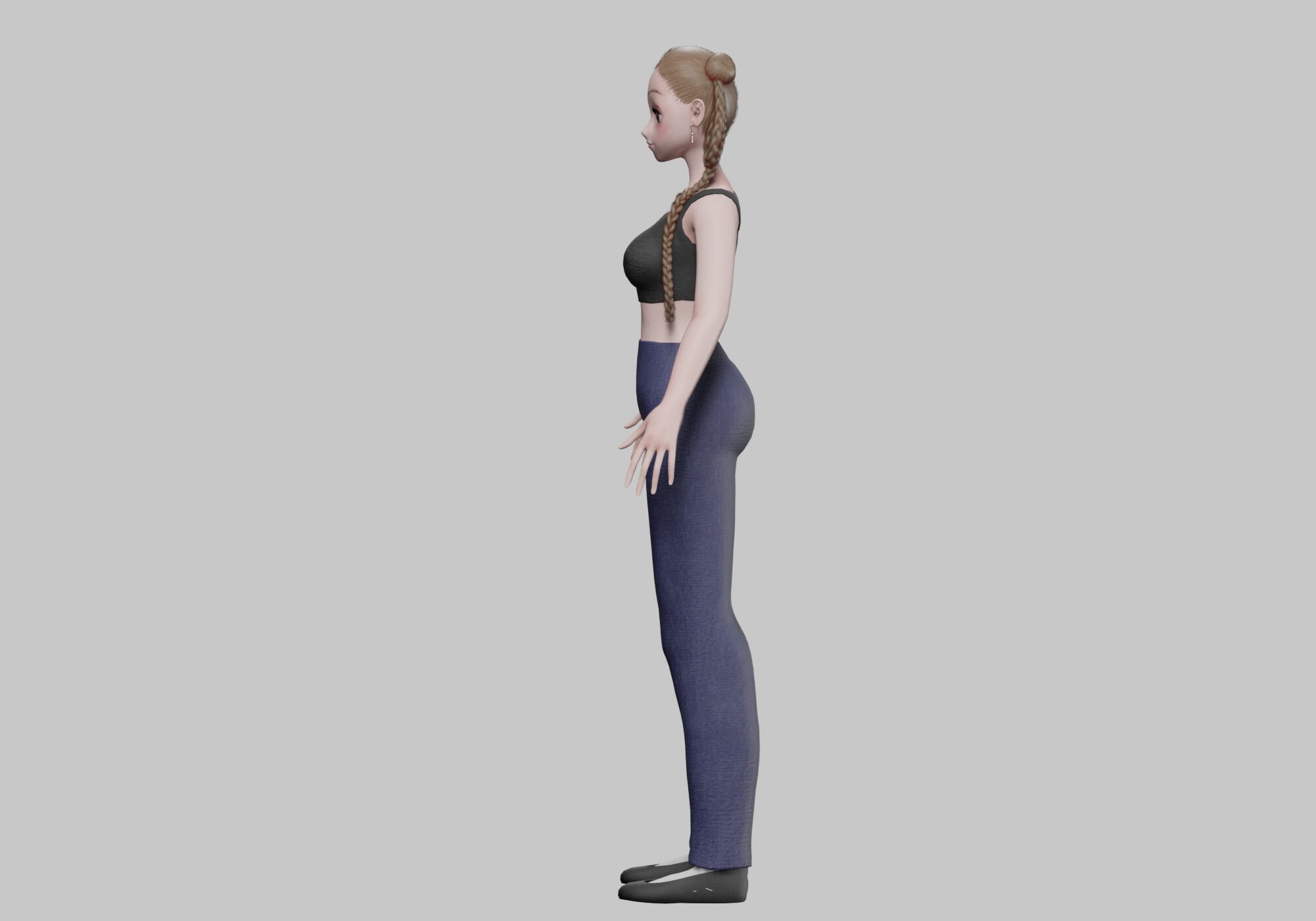 Cute Basic Girl V29765 - 3D Model by nickianimations