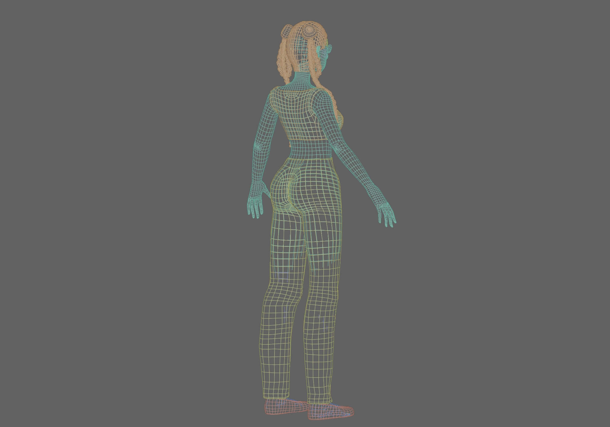 Cute Basic Girl V29765 - 3D Model by nickianimations
