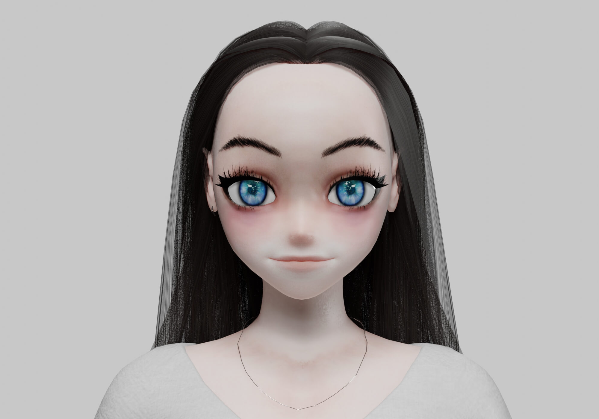 Cute Basic Girl V30321 - 3D Model by nickianimations