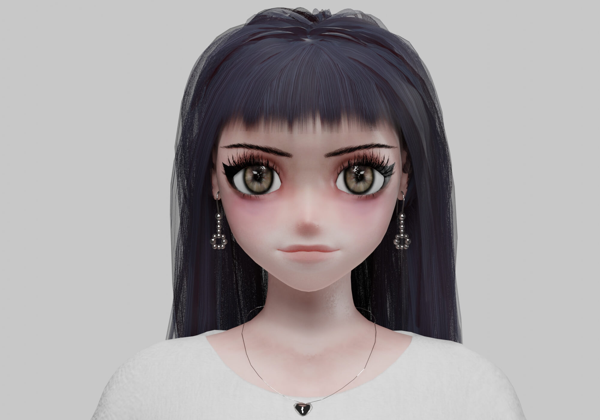 Cute Basic Girl V31817 - 3D Model by nickianimations