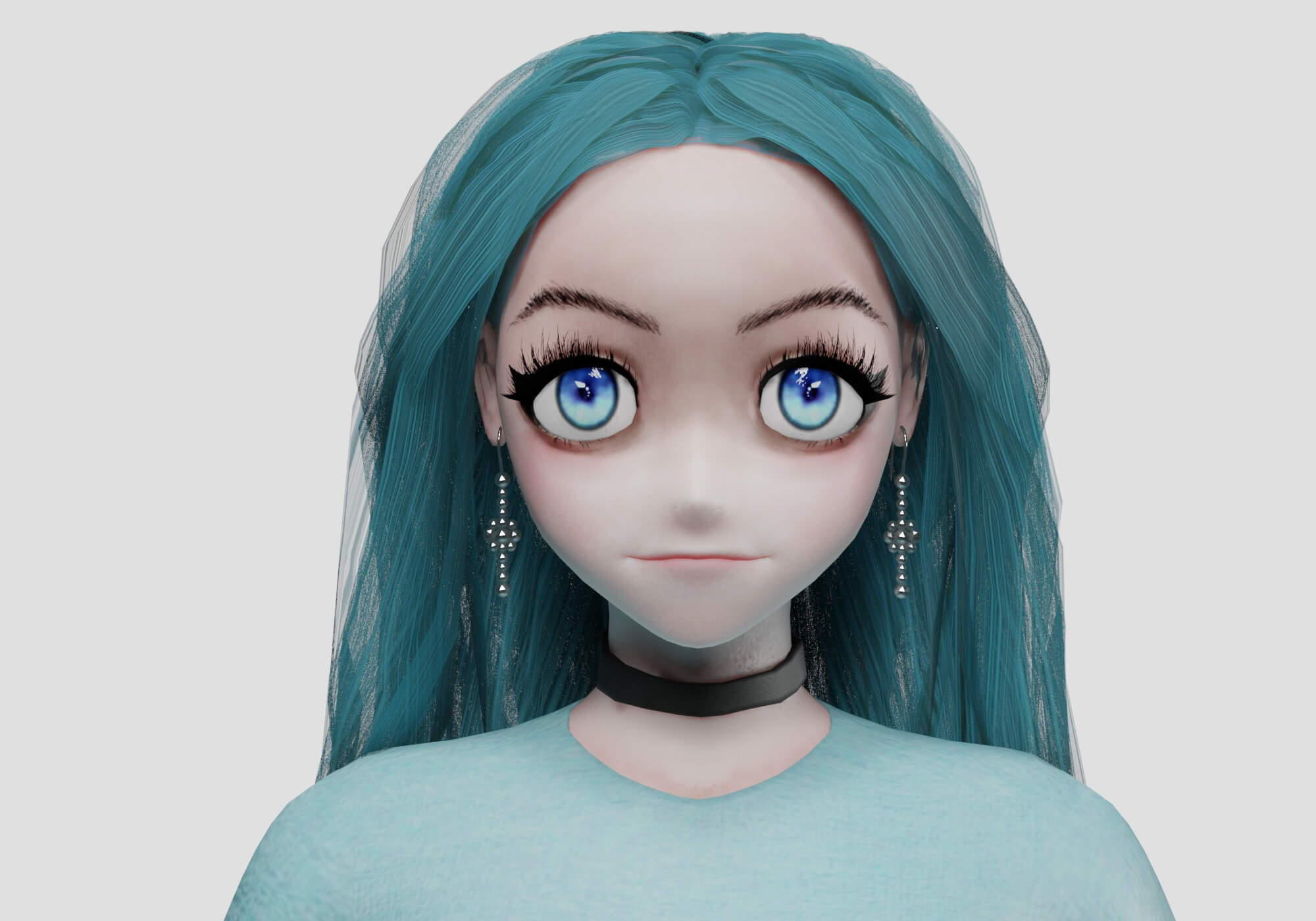 Cute Basic Girl V35992 - 3D Model by nickianimations