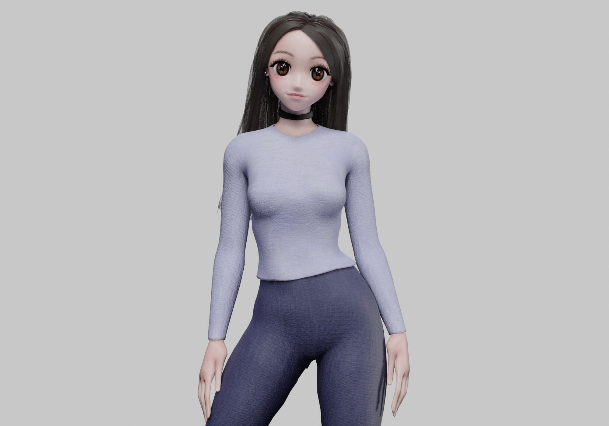 Cute Cartoon Girl V32692 - 3D Model by nickianimations