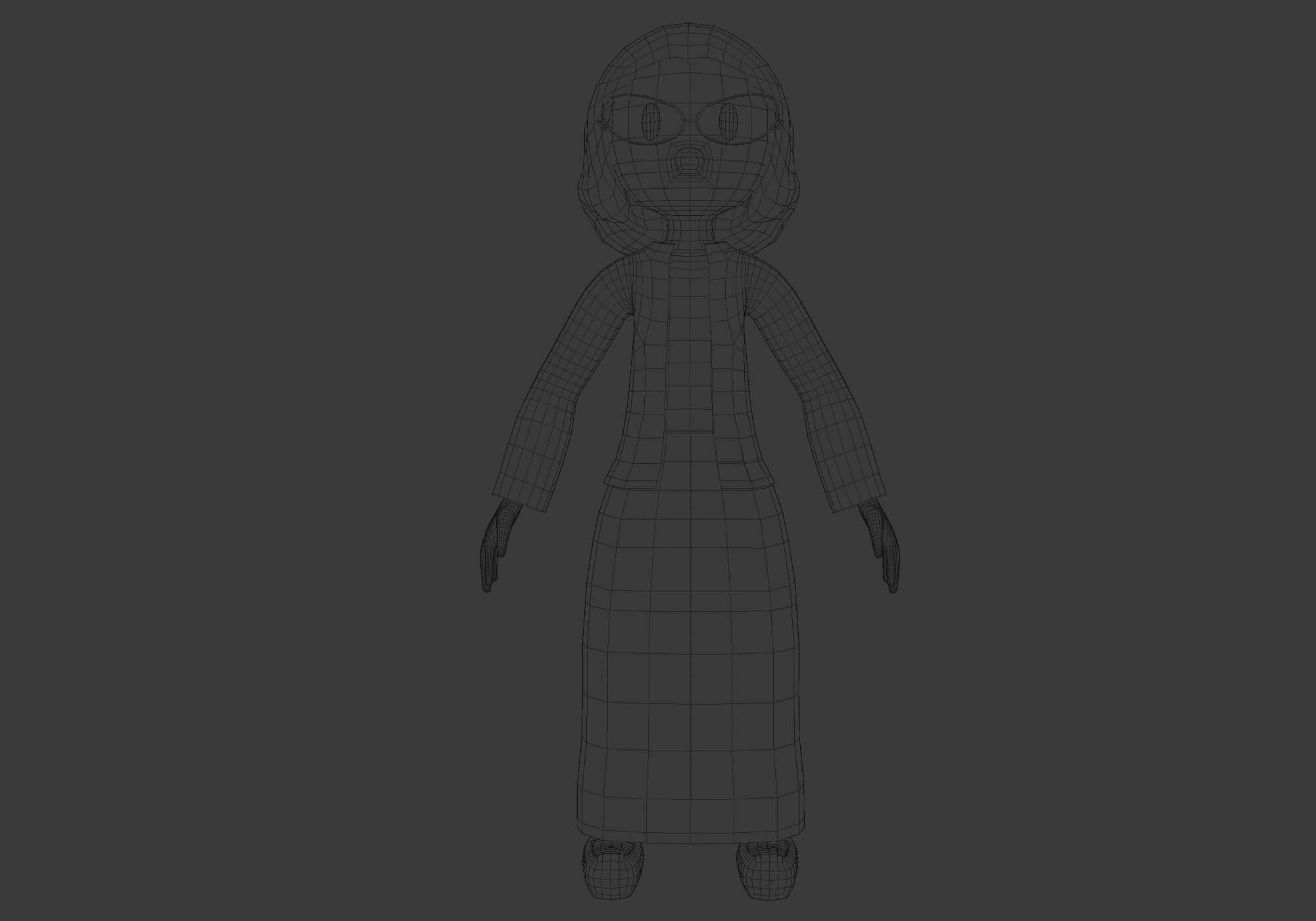 Cute Cartoon Grandmother - 3D Model by nickianimations