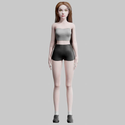 Cute Cartoon Woman V36758 - 3D Model by nickianimations