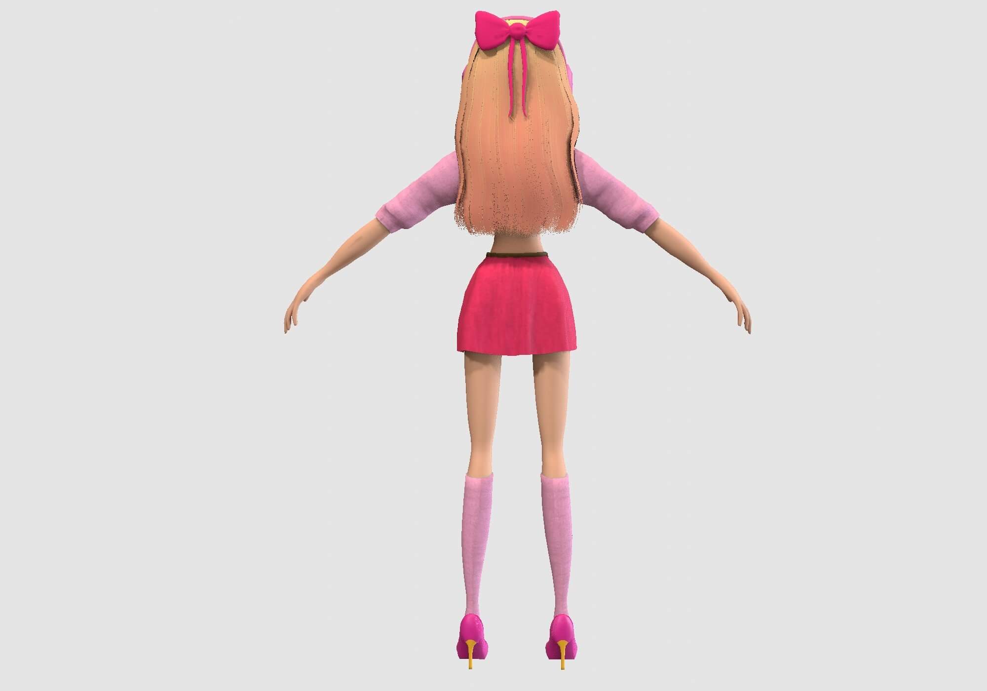 Cute Gaming Girl 3D Model By Nickianimations cute-gaming-girl-3d-model-by-nickianimations