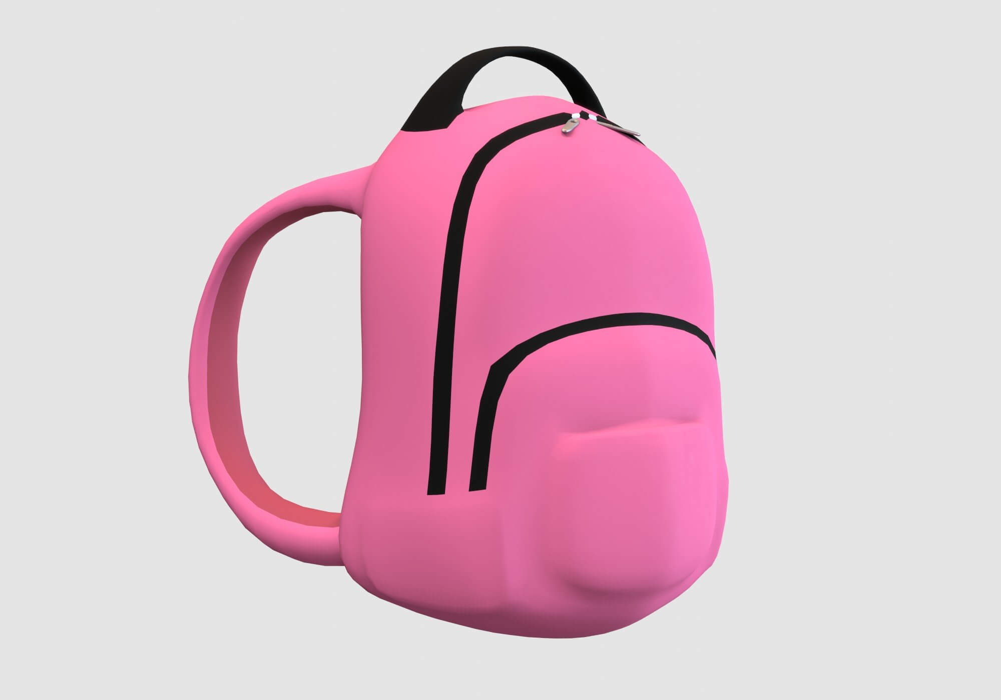 Cute Pink Backpack - 3D Model by nickianimations