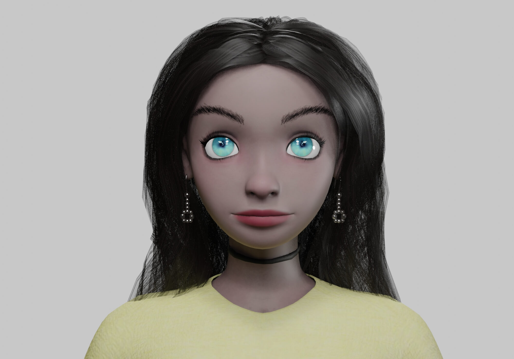 Cute Pretty Girl V35982 - 3D Model by nickianimations